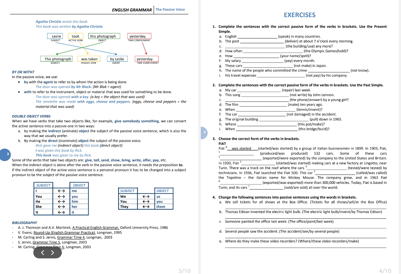 Passive voice booklet