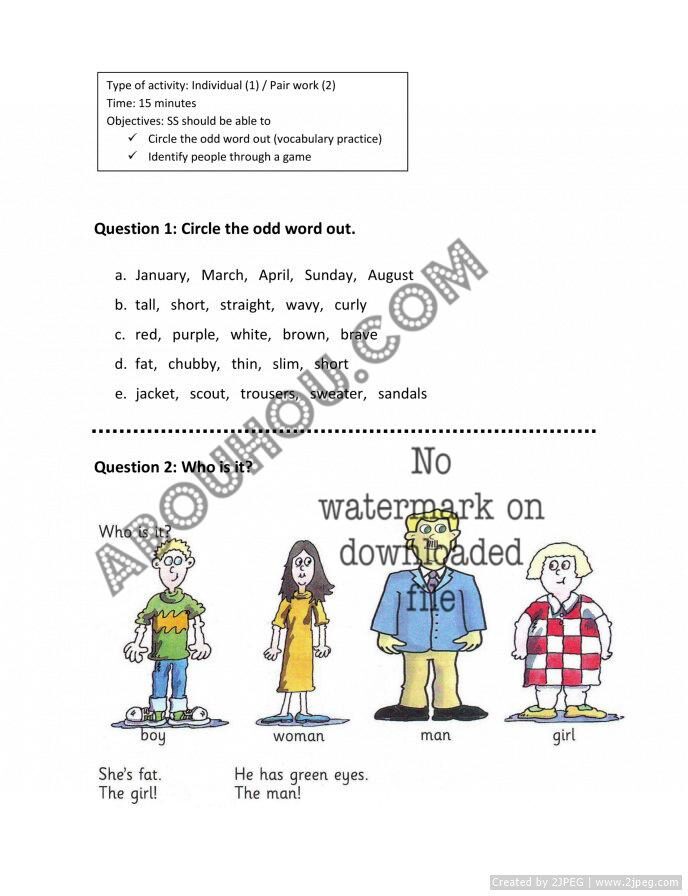 Circle the odd word out.doc